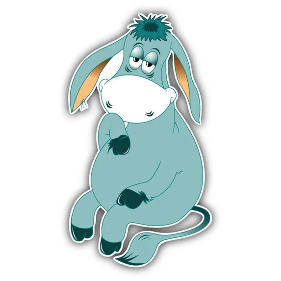 DOPASTICKER Cute Donkey Sticker Decal Phone Decal Water Bottle Stickers ...