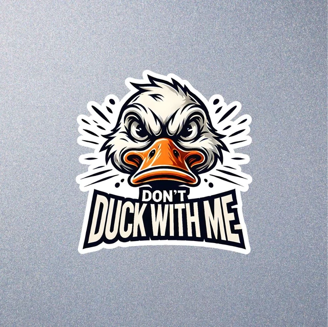 DOPASTICKER Cute Duck Car Sticker Decal, Water Bottle, Laptop Phone ...