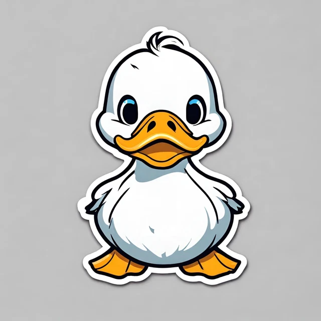 DOPASTICKER Cute Duck Sticker Phone Decal Water Bottle Stickers, Cars ...