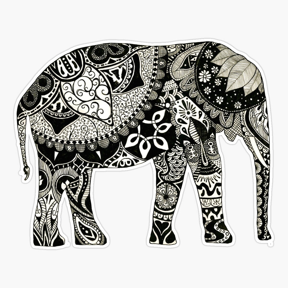 DOPASTICKER Cute Elephant Sticker, Phone Sticker Water Bottle Sticker ...