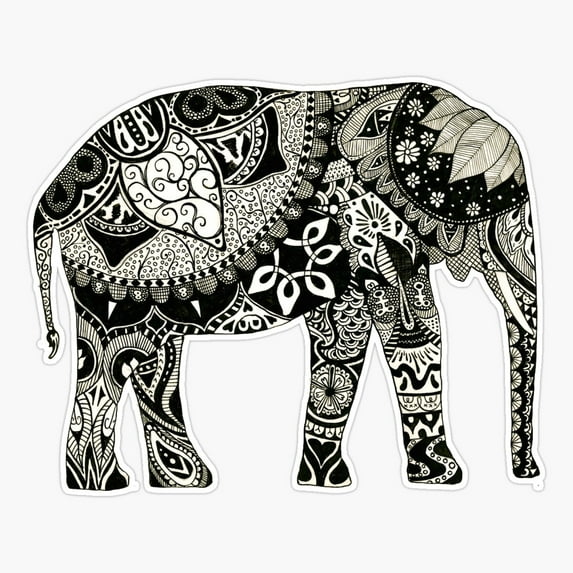 DOPASTICKER Cute Elephant Sticker, Phone Sticker Water Bottle Sticker ...