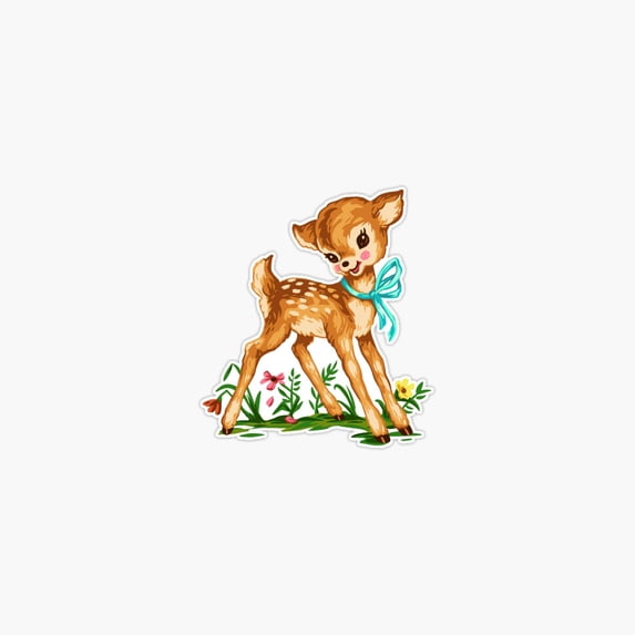 DOPASTICKER Cute Fawn Sticker, Phone Sticker Car Stickers, Birthday ...