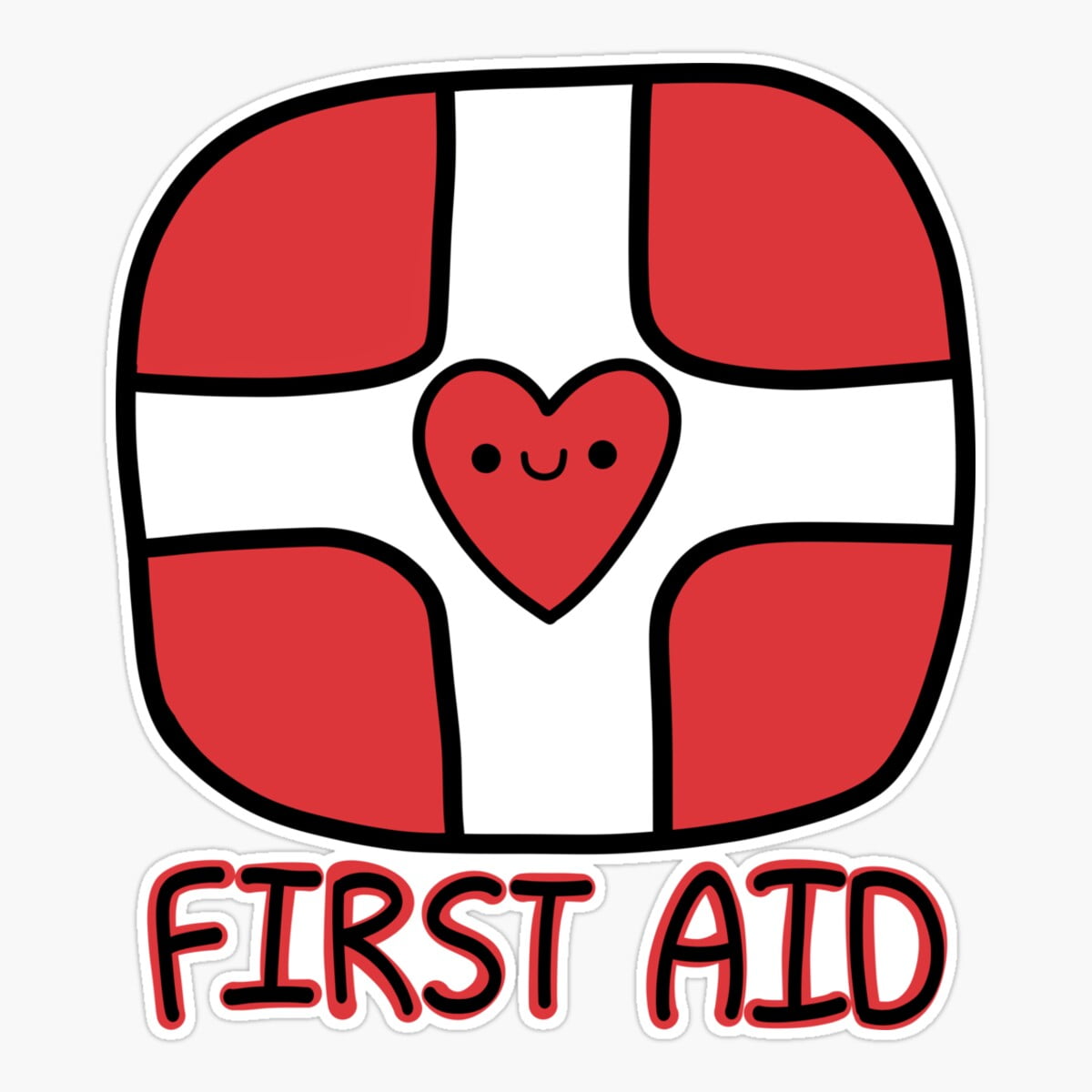 DOPASTICKER Cute First Aid Sticker, Phone Sticker Water Bottle Sticker ...