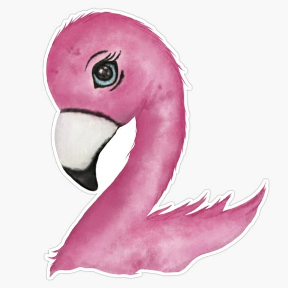 DOPASTICKER Cute Flamingo Gift Girls Who Love Flamingos Sticker, Phone ...