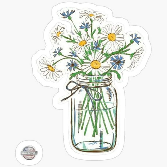 DOPASTICKER Cute Flower Sticker :) Sticker. Gift You - Decorate Laptops ...