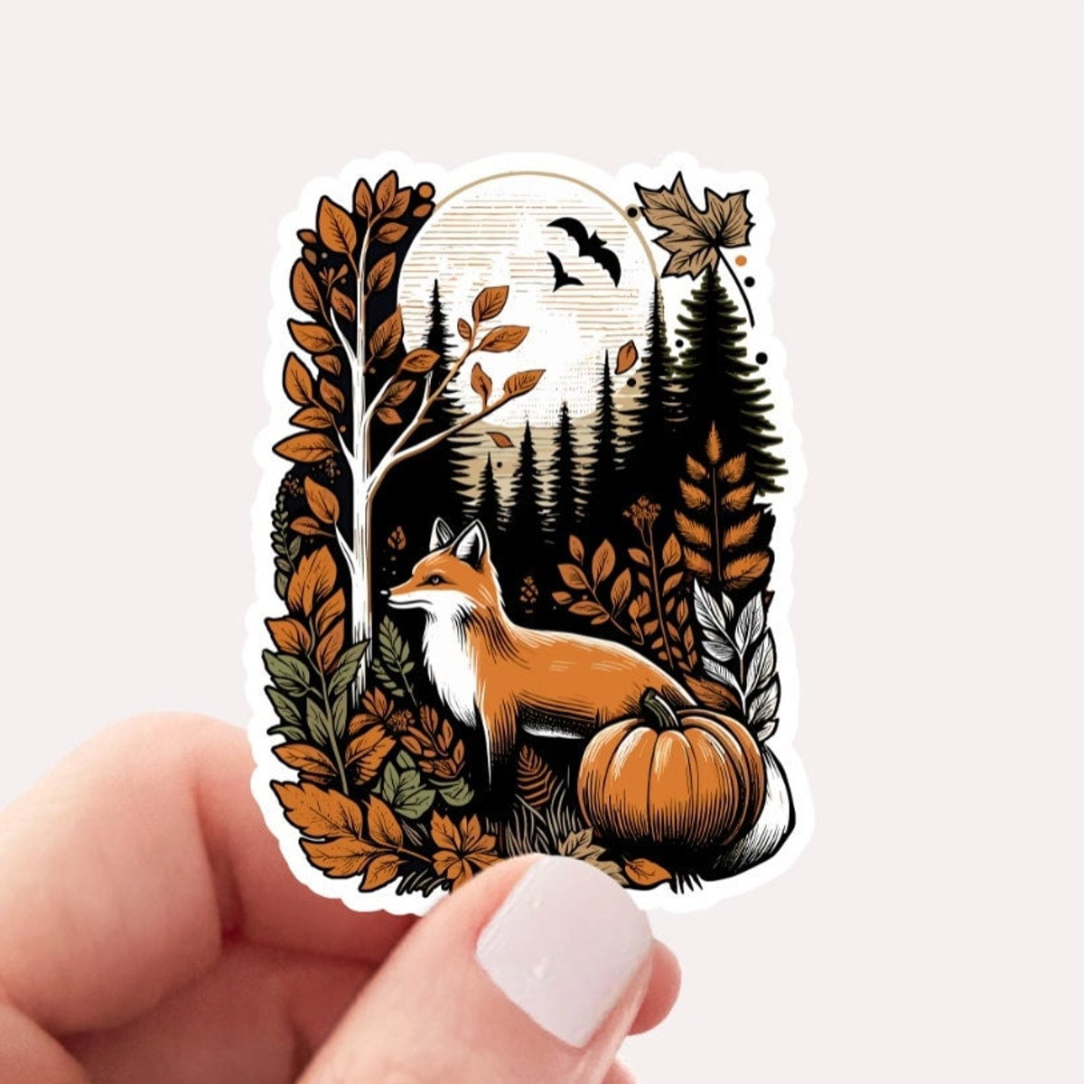 DOPASTICKER Cute Fox Sticker, Fall Fox Sticker, Fox Sticker, Fall ...
