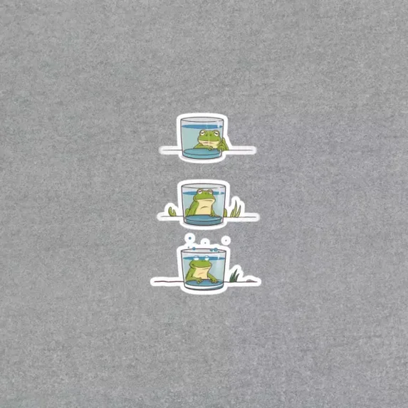 DOPASTICKER Cute Frog In Water Glass Sticker - Animal Decal Phone Decal ...