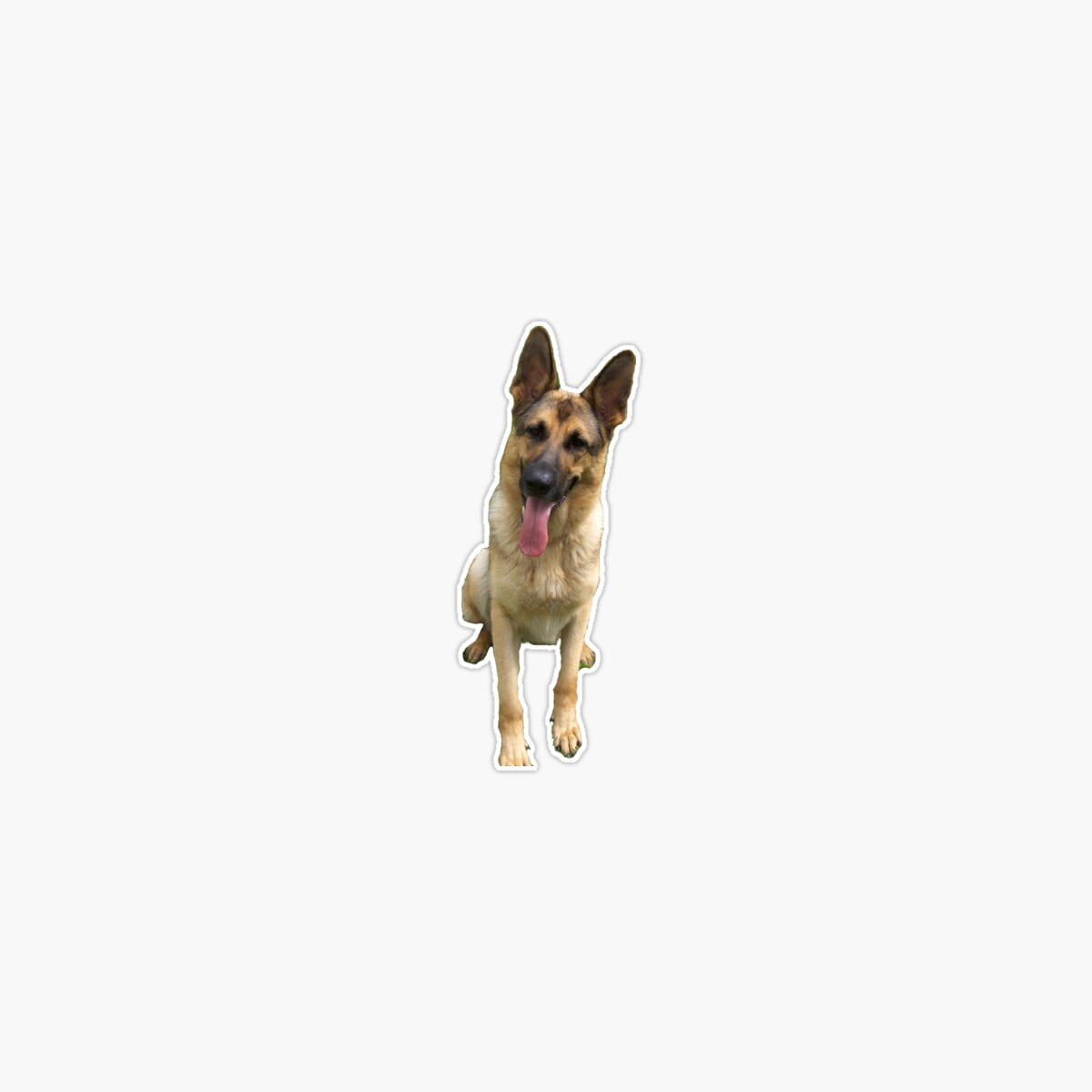 DOPASTICKER Cute German Shepherd Sticker, Phone Sticker Water Bottle ...