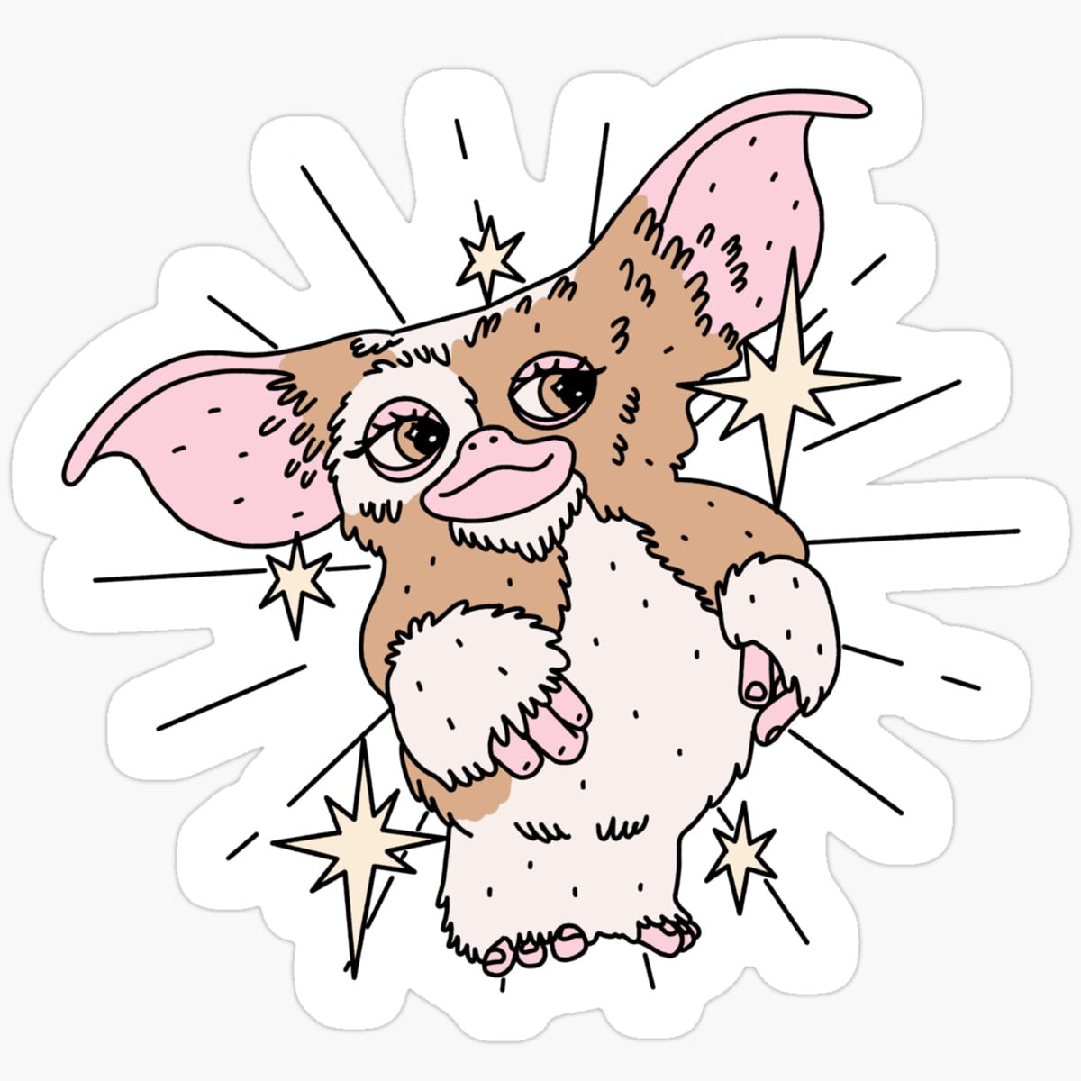 DOPASTICKER Cute Gizmo Sticker Waterproof Sticker For Water Bottles ...