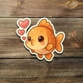 DOPASTICKER Cute Goldfish Blowing Hearts Sticker Kawaii Fish Sticker ...