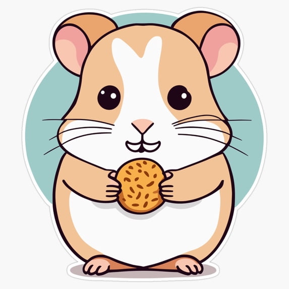 DOPASTICKER Cute Hamster Adorable And Playful For Animal Lovers Sticker ...