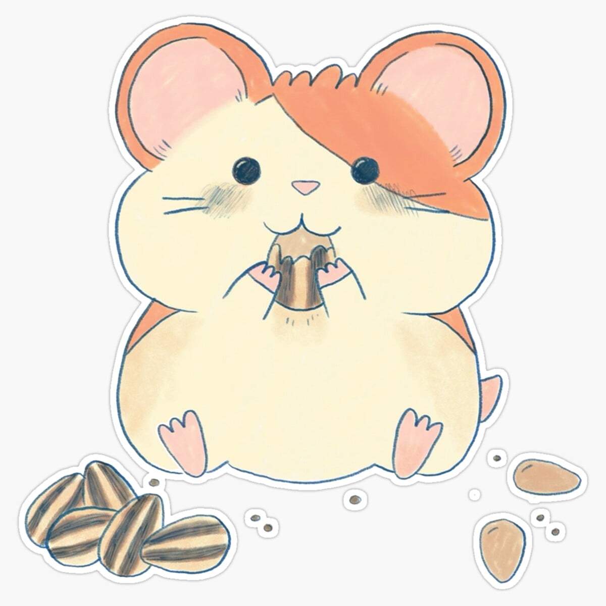DOPASTICKER Cute Hamster, Ham Ham Sticker, Phone Sticker Car Stickers ...