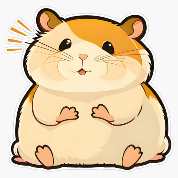 DOPASTICKER Cute Hamster Sticker, Phone Sticker Car Stickers, Birthday ...