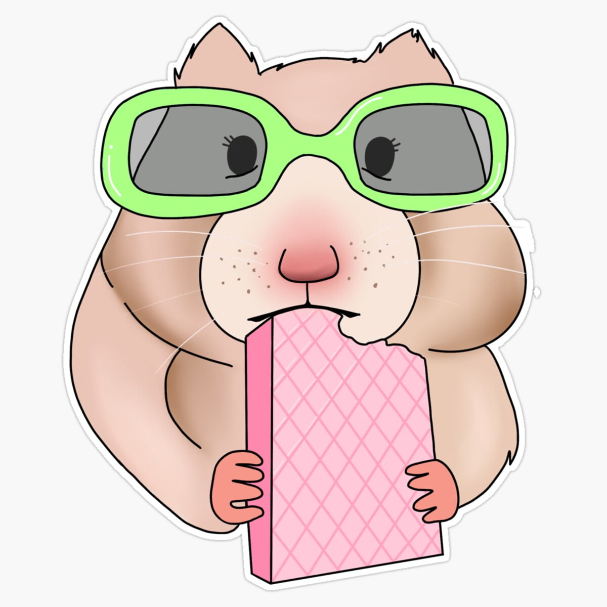 DOPASTICKER Cute Hamster Sticker, Phone Sticker Water Bottle Sticker ...