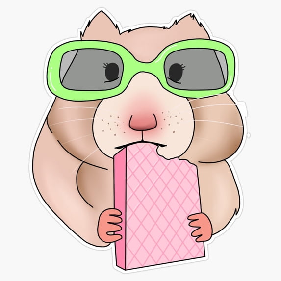 DOPASTICKER Cute Hamster Sticker, Phone Sticker Water Bottle Sticker ...