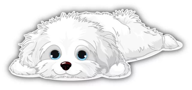 DOPASTICKER Cute Havanese Puppy Sticker Decal Phone Decal Water Bottle ...