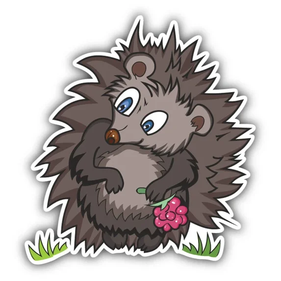 DOPASTICKER Cute Hedgehog Car Sticker Phone Water Bottle Stickers, Cars ...