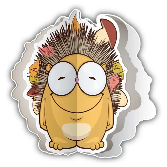 DOPASTICKER Cute Hedgehog Cartoon Car Sticker Phone Water Bottle ...
