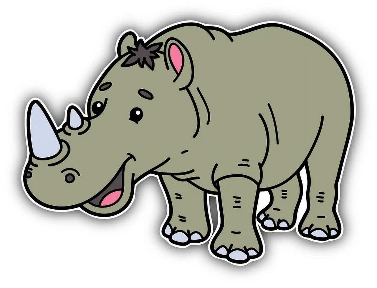 DOPASTICKER Cute Hippo Sticker Decal Phone Decal Water Bottle Stickers ...