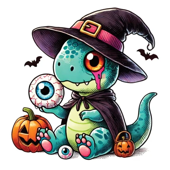 DOPASTICKER Cute Horror Dinosaur Car Sticker Motif Phone Sticker, Latop ...