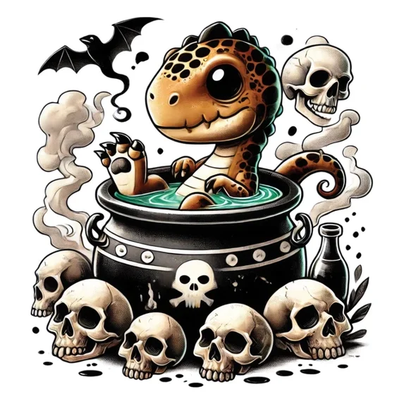 DOPASTICKER Cute Horror Dinosaur Car Sticker Motif Phone Sticker, Latop ...