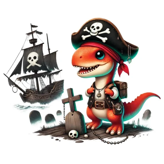 DOPASTICKER Cute Horror Dinosaur Car Sticker Motif Phone Sticker, Latop ...