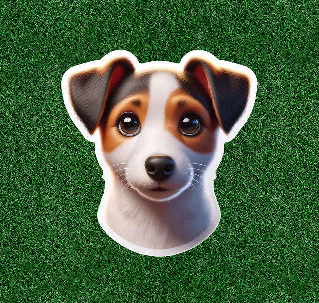 DOPASTICKER Cute Jack Russell Terrier Dog Sticker Decal Phone Decal ...