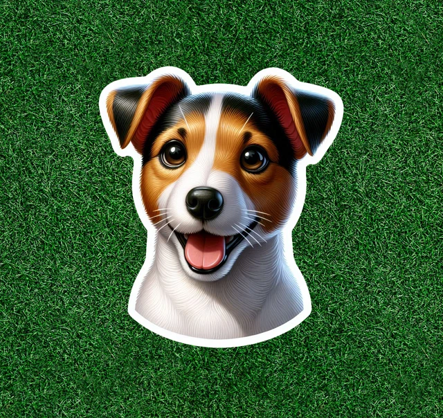 DOPASTICKER Cute Jack Russell Terrier Dog Sticker Decal Phone Decal ...