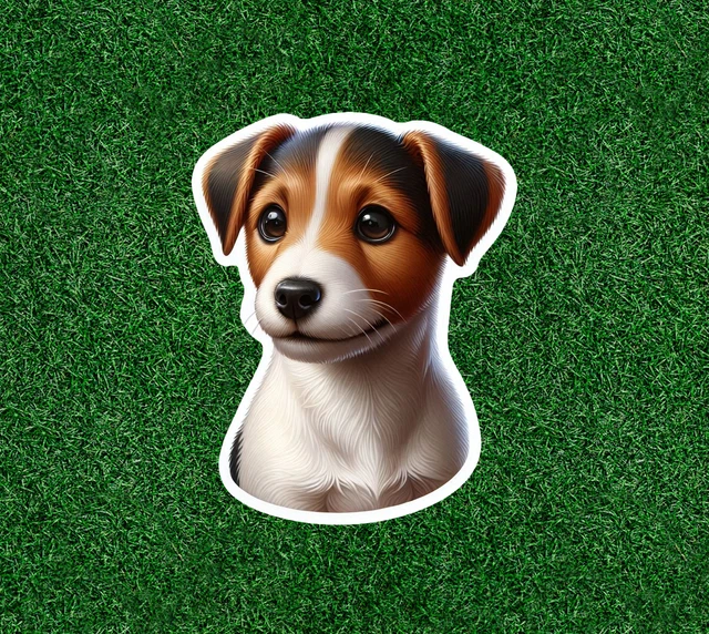 DOPASTICKER Cute Jack Russell Terrier Puppy Dog Sticker Decal Phone ...
