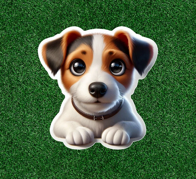 DOPASTICKER Cute Jack Russell Terrier Puppy Dog Sticker Decal Phone ...