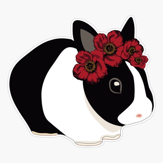 DOPASTICKER Cute Kawaii Dutch Rabbit Sticker, Phone Sticker Car Sticker ...