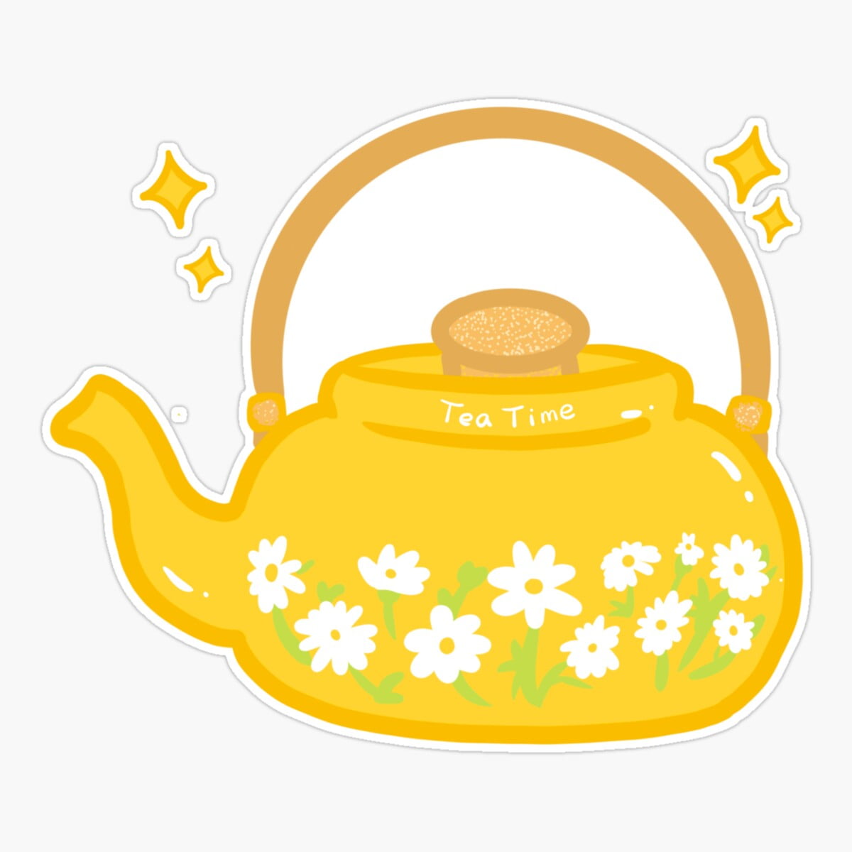DOPASTICKER Cute Kawaii Teapot Teatime Sticker, Phone Sticker Car ...
