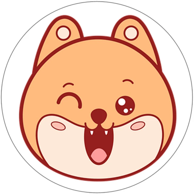 DOPASTICKER Cute Kawaii Winking Shiba Inu, Dog Cartoon Phone Decal ...