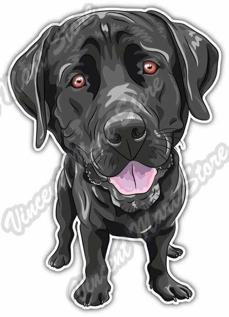 DOPASTICKER Cute Labrador Retriever Dog Breed Pet Car Sticker Decal ...