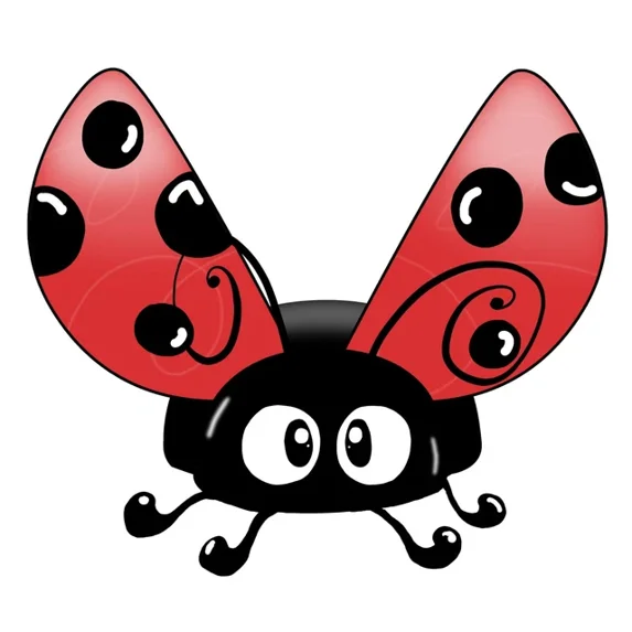 DOPASTICKER Cute Ladybug Car Sticker Motif Phone Sticker, Latop Sticker ...
