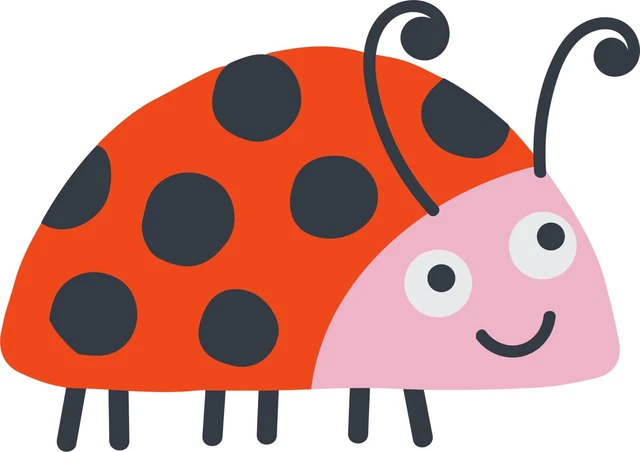 DOPASTICKER Cute Ladybug Sticker Polka Dot Red Black Wish Spring Summer ...