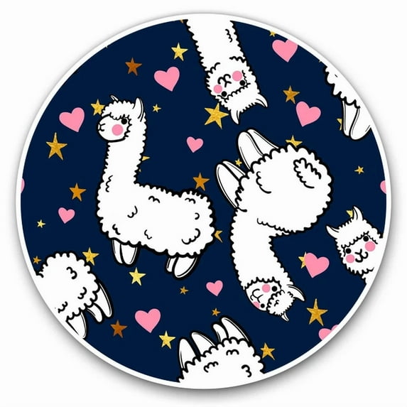 DOPASTICKER Cute Llama Love Hearts African Llamas Cool Gift, Phone ...