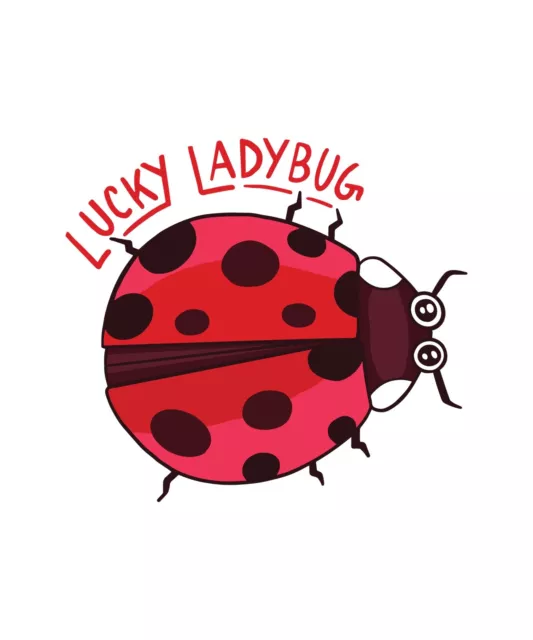 DOPASTICKER Cute Lucky Ladybug Sticker Polka Dot Red Black Wish Spring ...