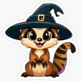 DOPASTICKER Cute Meerkat Hallo.Ween Chris.Tmas Animal Witc.H Hat ...