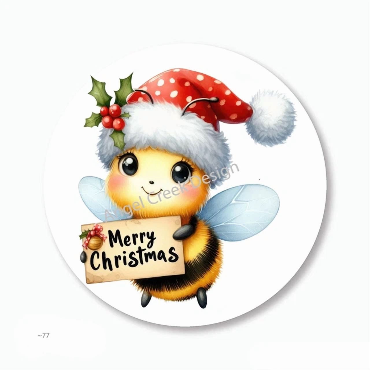 DOPASTICKER Cute Merry Chri.Stm.As Bee Scrapbook Stickers Holiday Phone ...