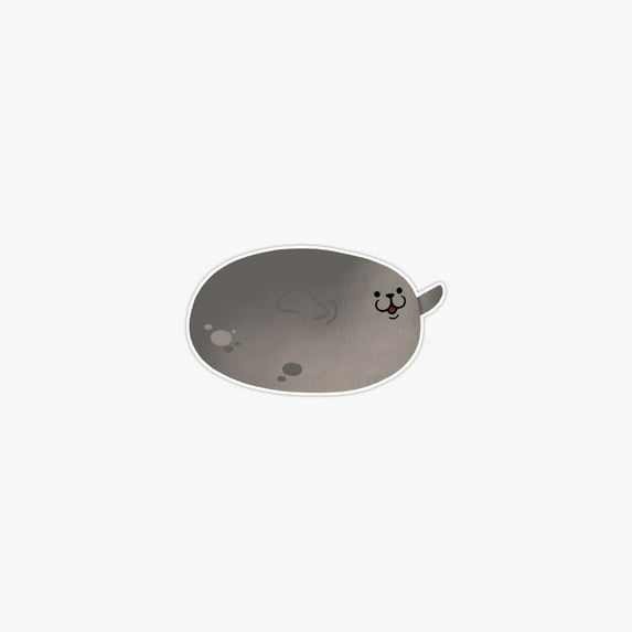 DOPASTICKER Cute Mochi Seal - Round Mochi Downâ¡ Sticker, Phone Sticker ...