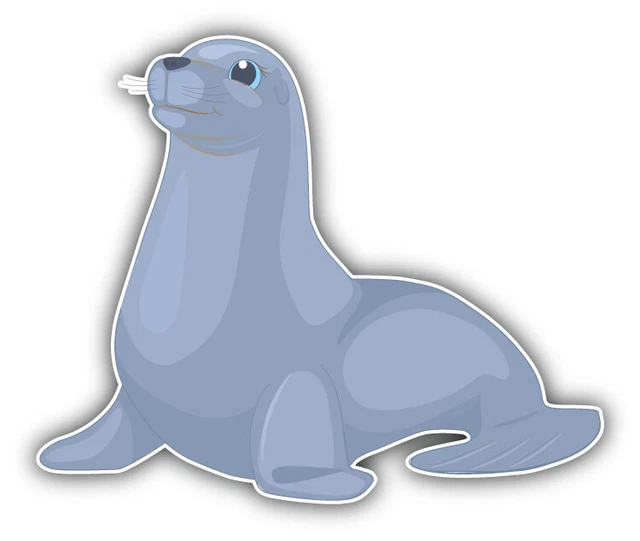 DOPASTICKER Cute Monk Seal Animal Sticker Decal Phone Decal Water ...