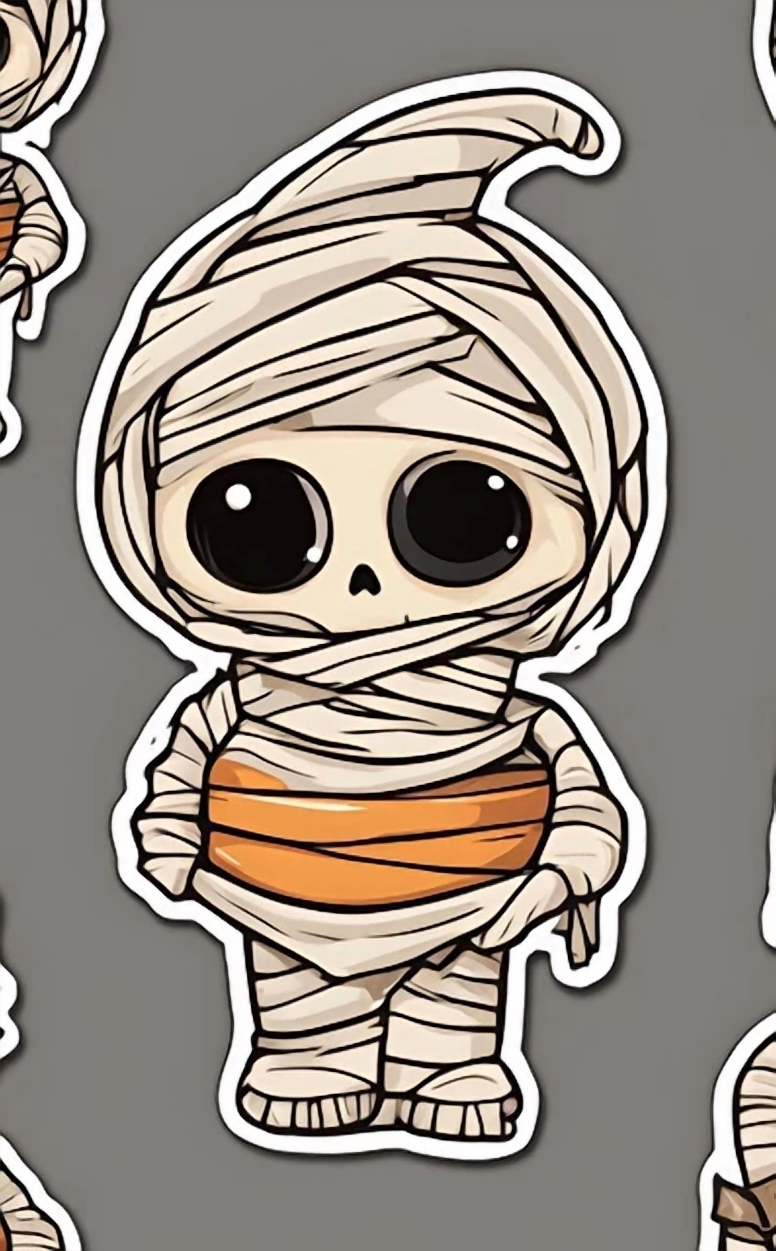 DOPASTICKER Cute Mummy Sticker Phone Decal Water Bottle Stickers, Cars ...