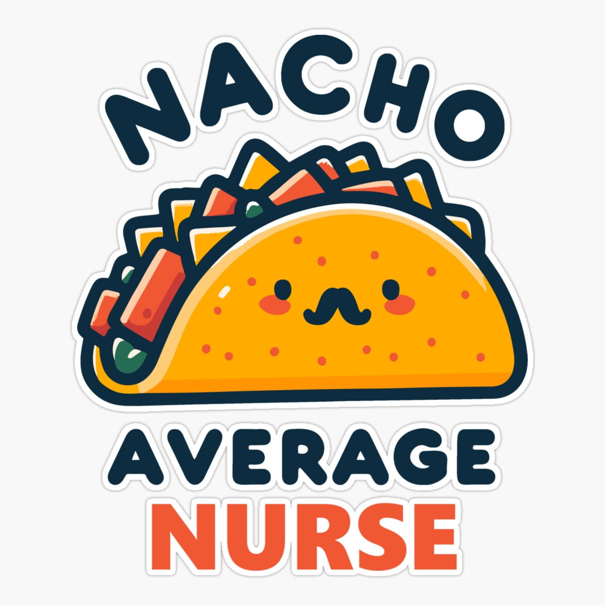 DOPASTICKER Cute Nacho Average Nurse Sticker, Phone Sticker Car Sticker ...