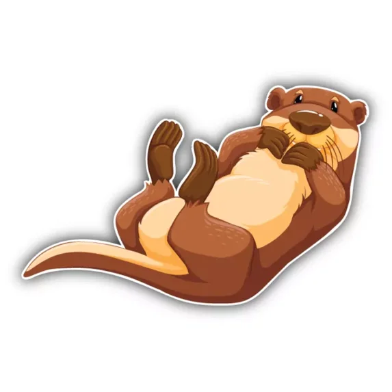 DOPASTICKER Cute Otter Sticker Decal Phone Decal Water Bottle Stickers ...