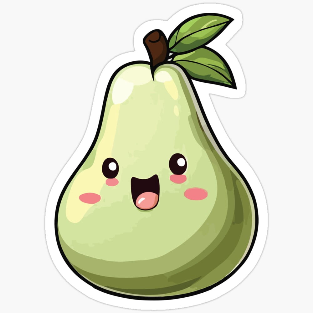 DOPASTICKER Cute Pear Hallo.Ween Noel Fruit Graphic Sticker Phone Decal ...