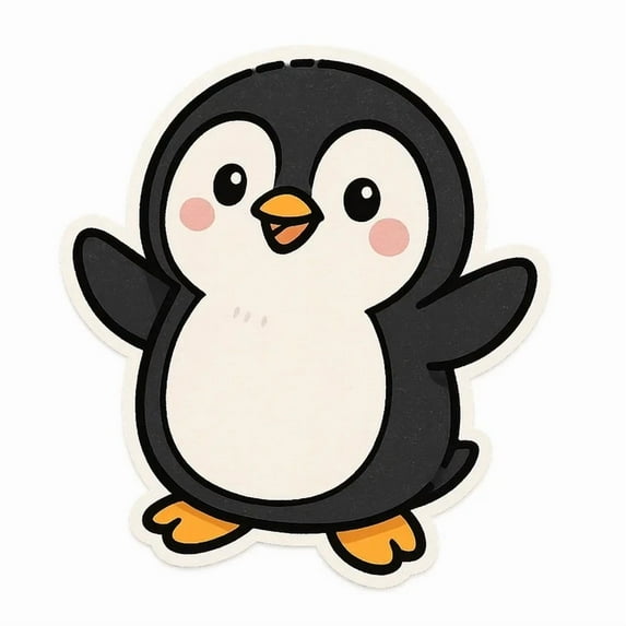DOPASTICKER Cute Penguin Car Sticker Animal Print Phone Sticker, Latop ...