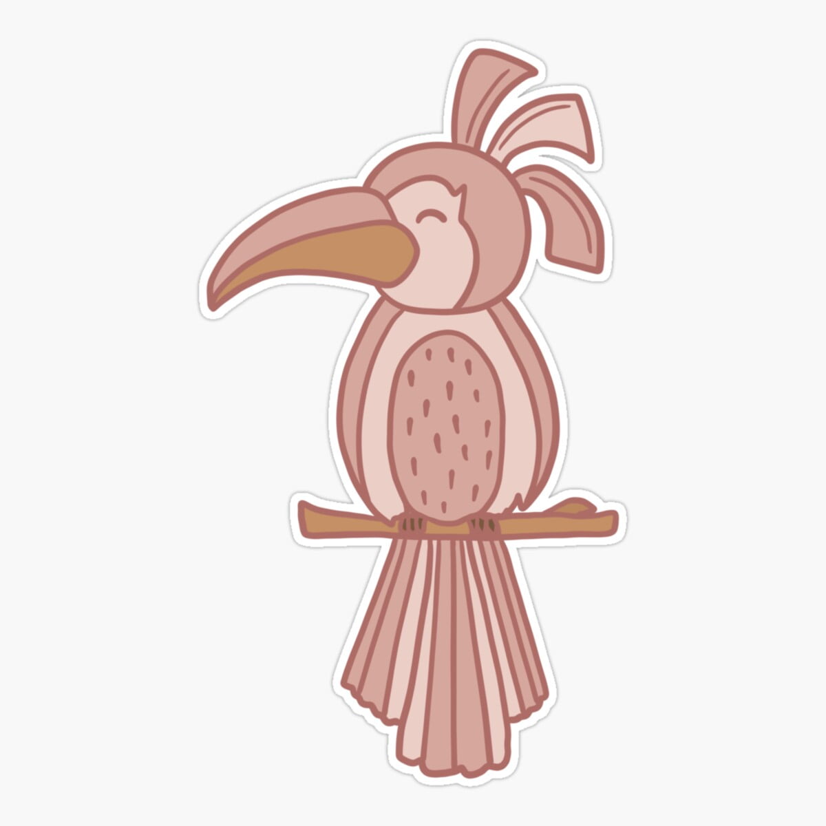 DOPASTICKER Cute Pink Kawaii Toucan Sticker, Phone Sticker Car Stickers ...