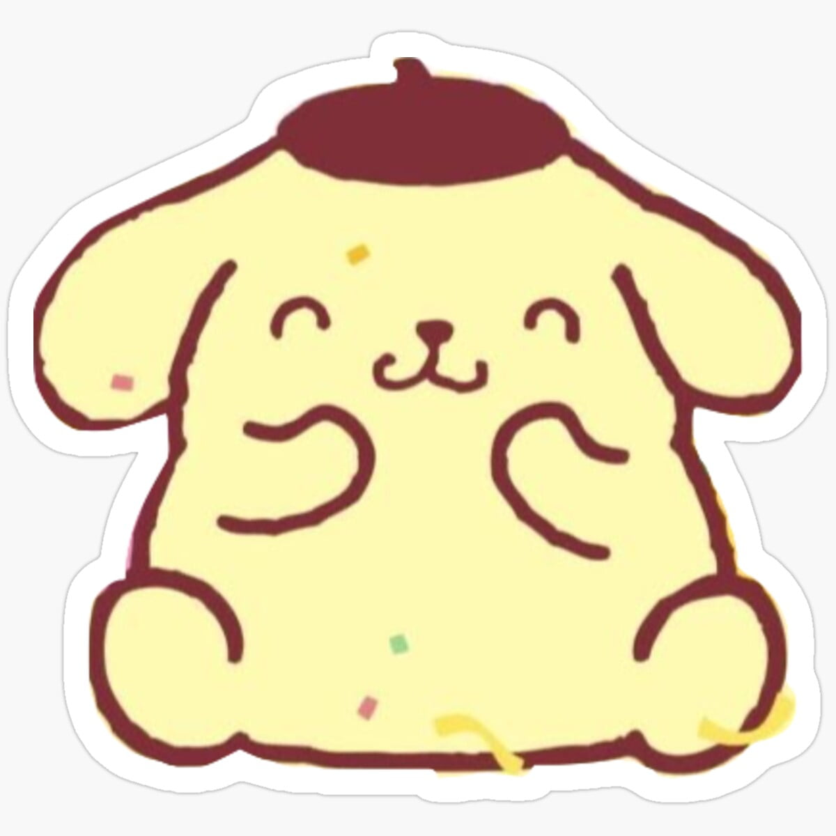 DOPASTICKER Cute Pompompurin Pudding Dog Sticker, Waterproof Decal For ...