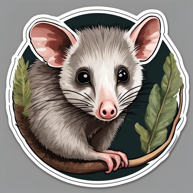 DOPASTICKER Cute Possum Face Sticker Phone Decal Water Bottle Stickers ...